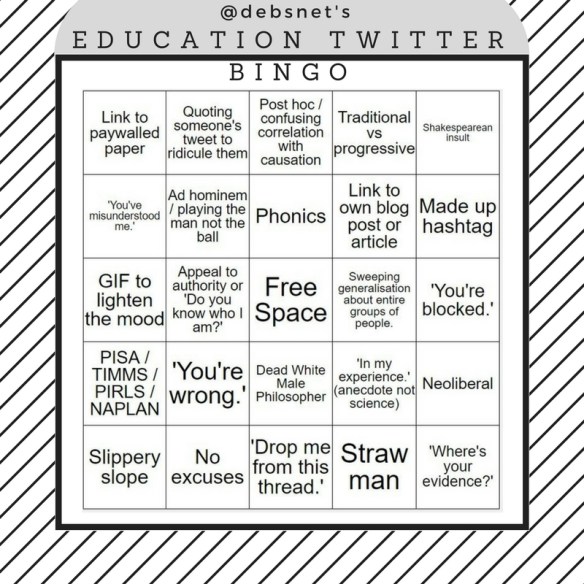 Arguing on Education Twitter: BINGO | the édu flâneuse